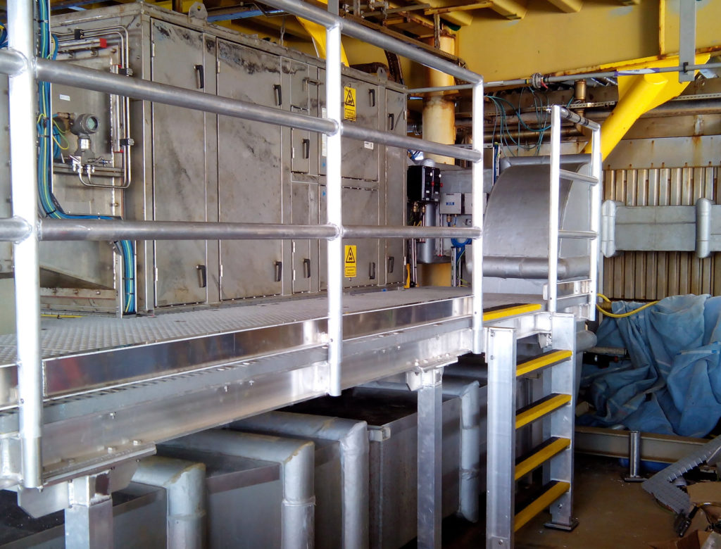 Service access platform at AHU unit » Sea Cabin